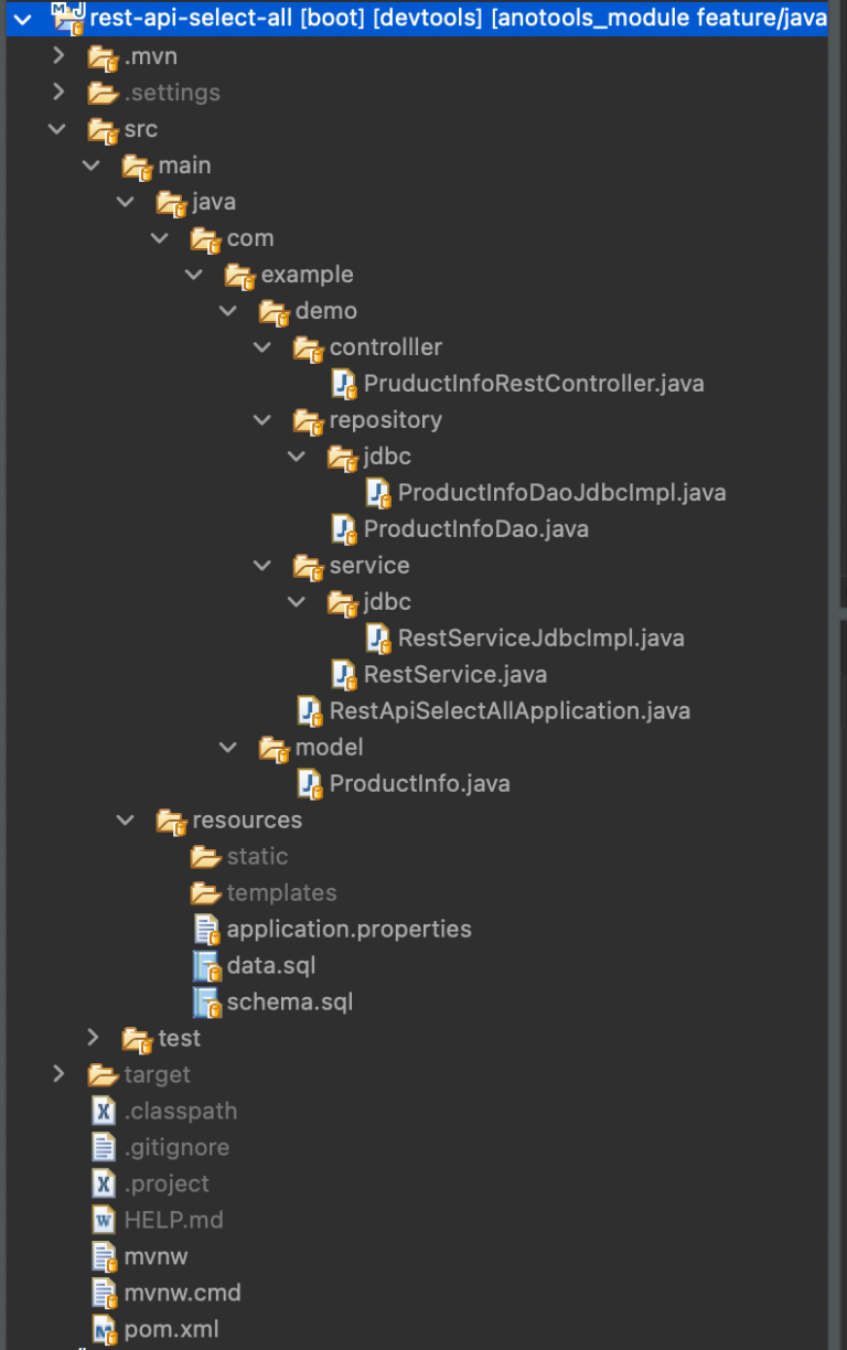 【Java】Spring：DBの検索結果を取得する / え〜のう